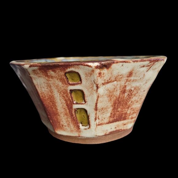 None and/or Unknown | Accents | Signed Studio Pottery Bowl Faceted ...